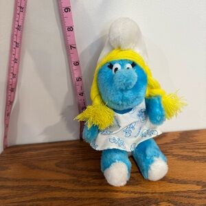Peyo | Toys | Euc Vintage 981 Plush 8 Smurfette Smurf Girl Blonde Hair ...
